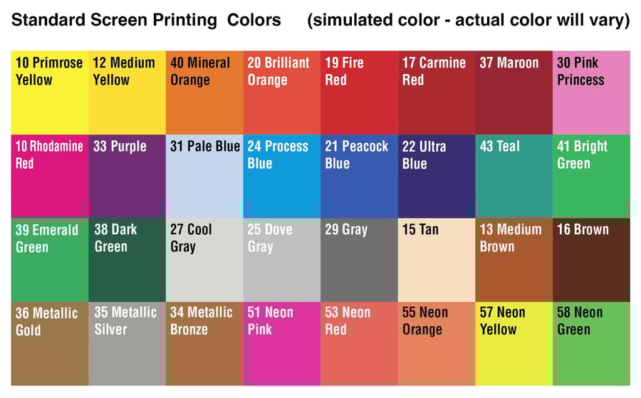 Silk Screen Printing Colors | SixB Labels